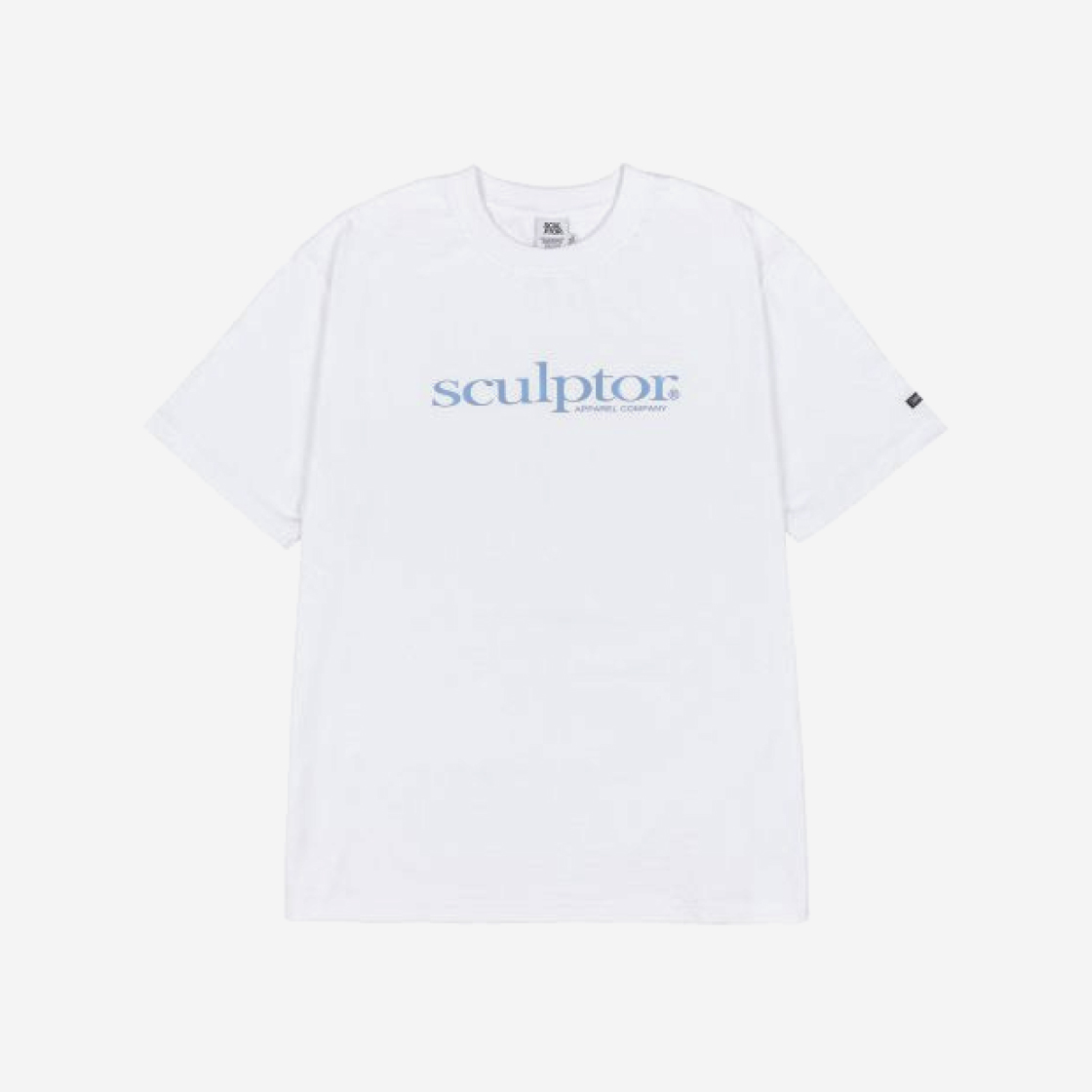 스컬프터 메탈릭 세리프 로고 티셔츠 화이트 | Sculptor | KREAM