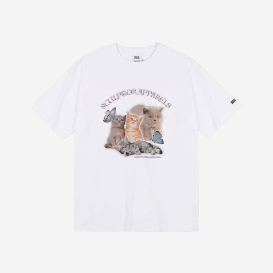 (W) 스컬프터 키튼 박시 티셔츠 화이트 | Sculptor | KREAM