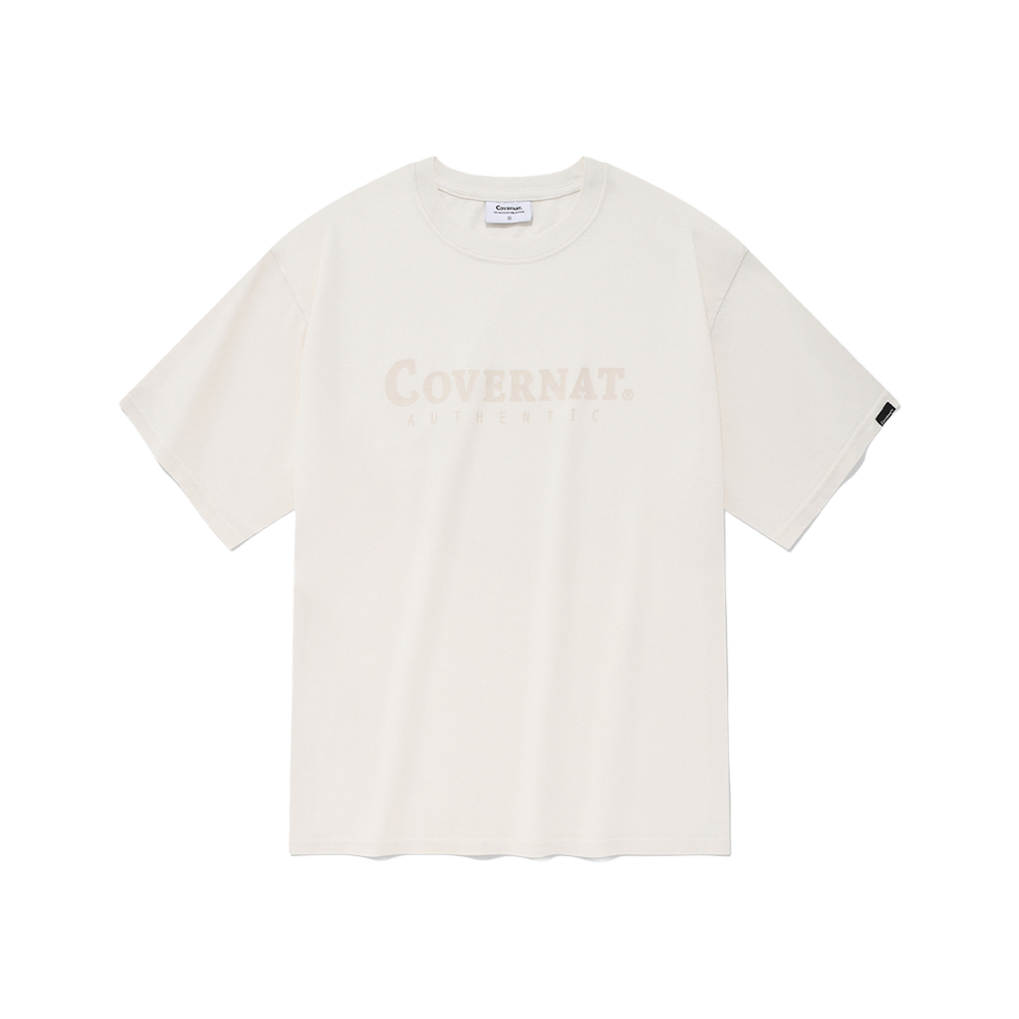 커버낫 어센틱 로고 티셔츠 에크루 | COVERNAT | KREAM