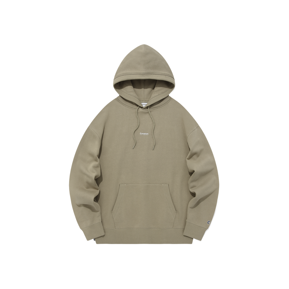 커버낫 오버핏 스몰 어센틱 로고 후디 베이지 | COVERNAT | KREAM