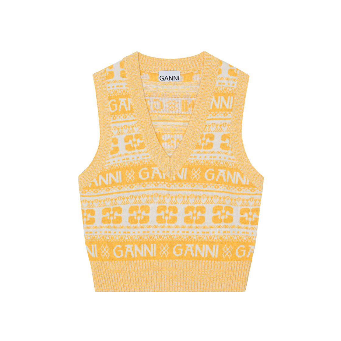 (W) 가니 옐로우 울 믹스 베스트 메이즈 | Ganni | KREAM