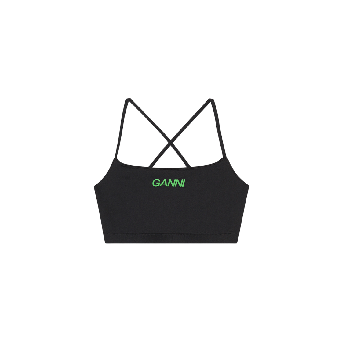 (W) 가니 액티브 스트랩 탑 블랙 | Ganni | KREAM