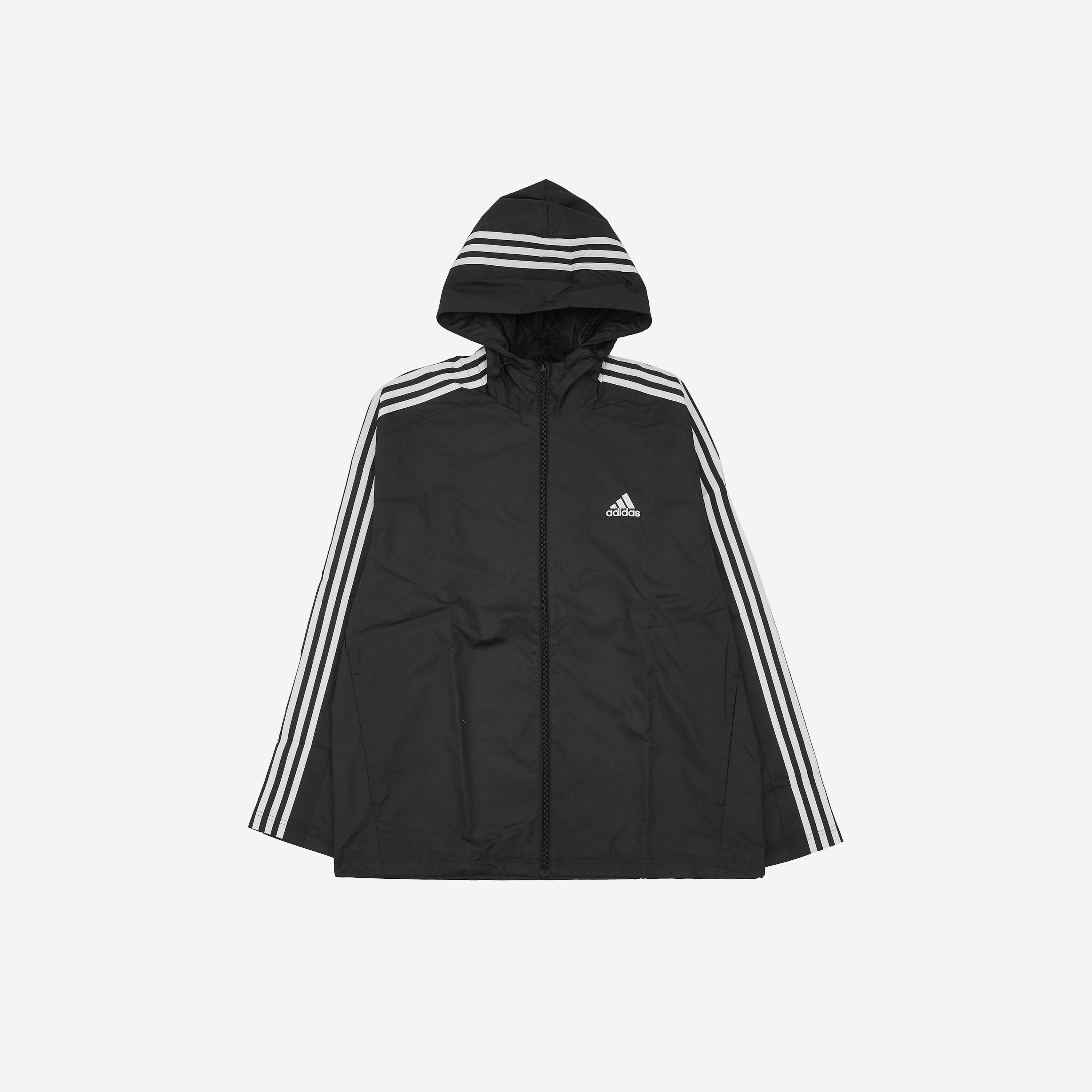 아디다스 에센셜 3S 우븐 윈드브레이커 자켓 블랙 - KR 사이즈 | KREAM