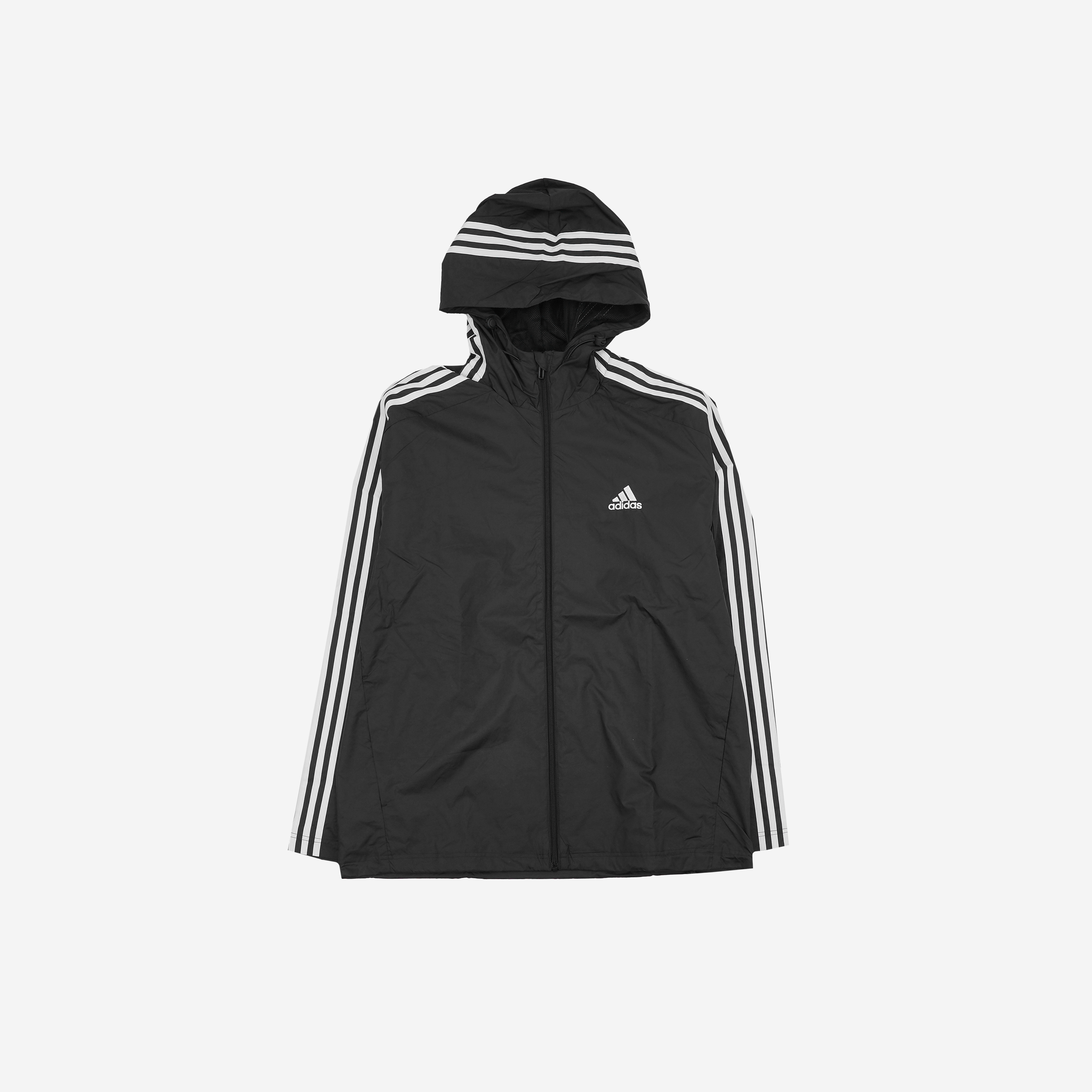 아디다스 에센셜 3S 우븐 윈드브레이커 자켓 블랙 - KR 사이즈 | KREAM