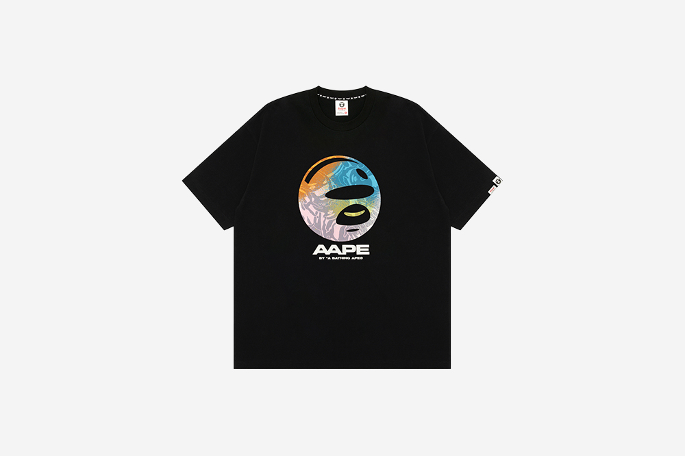 에이프 베이직 로고 티 블랙 | AAPE | KREAM