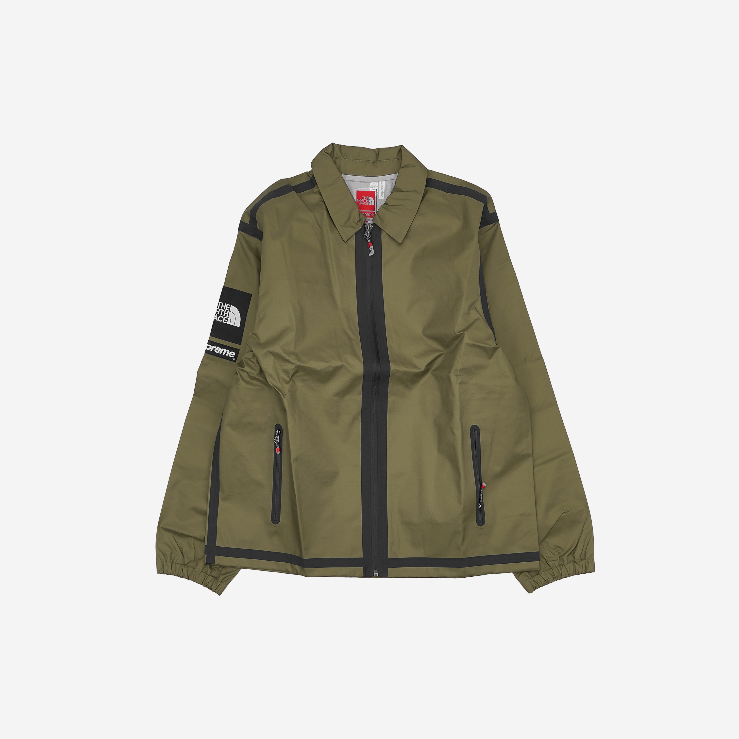 슈프림 x 노스페이스 서밋 시리즈 아우터 테이프 심 코치 자켓 올리브 - 21SS | KREAM