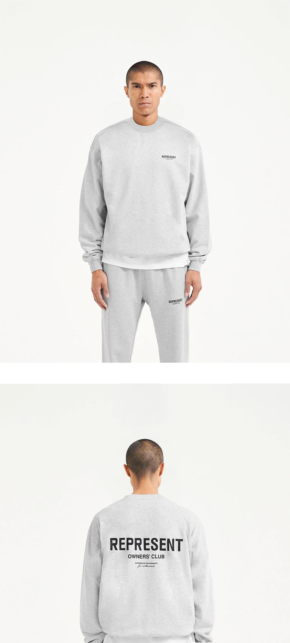 리프레젠트 오너스 클럽 스웨터 애쉬 그레이 | Represent | KREAM