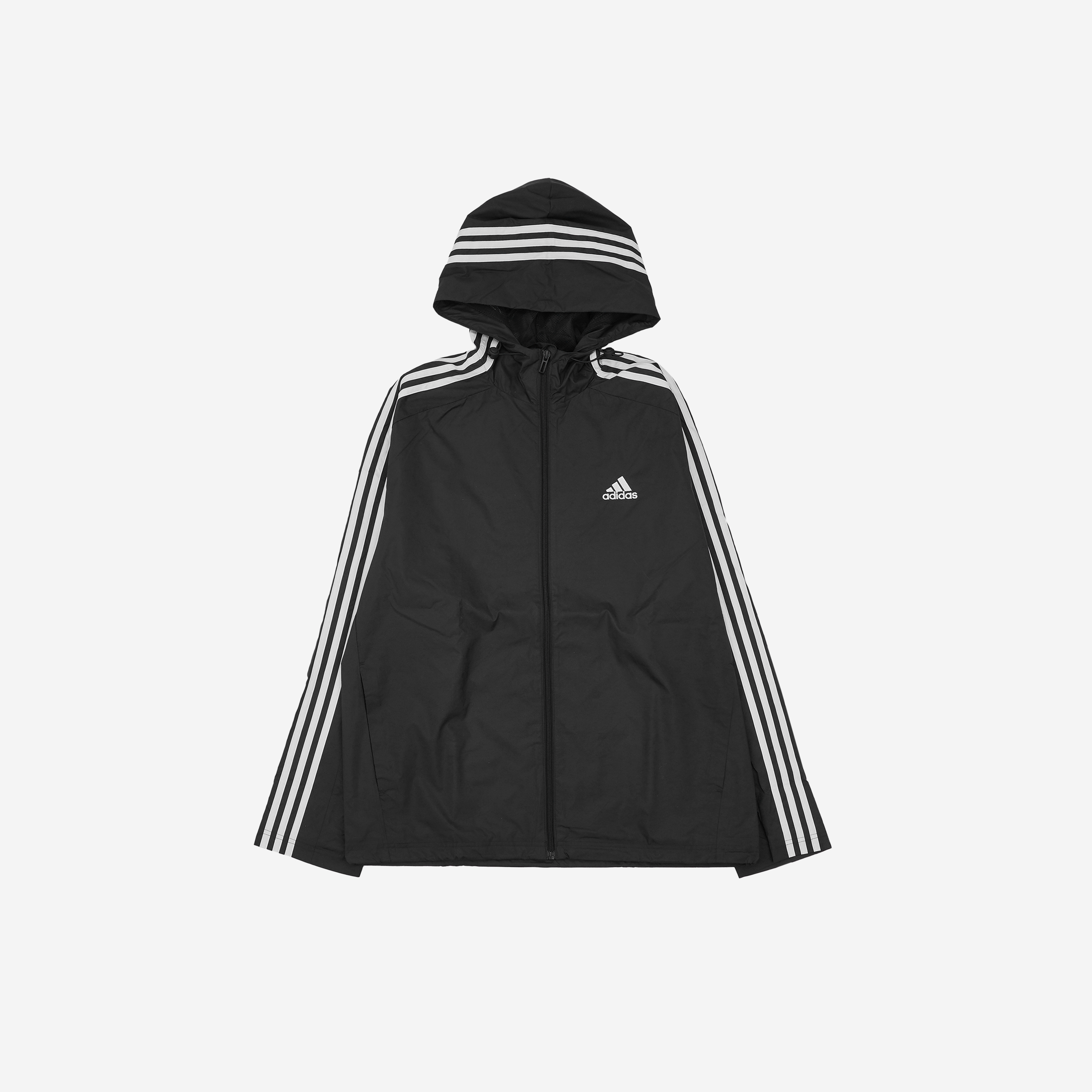 아디다스 에센셜 3S 우븐 윈드브레이커 자켓 블랙 - KR 사이즈 | KREAM