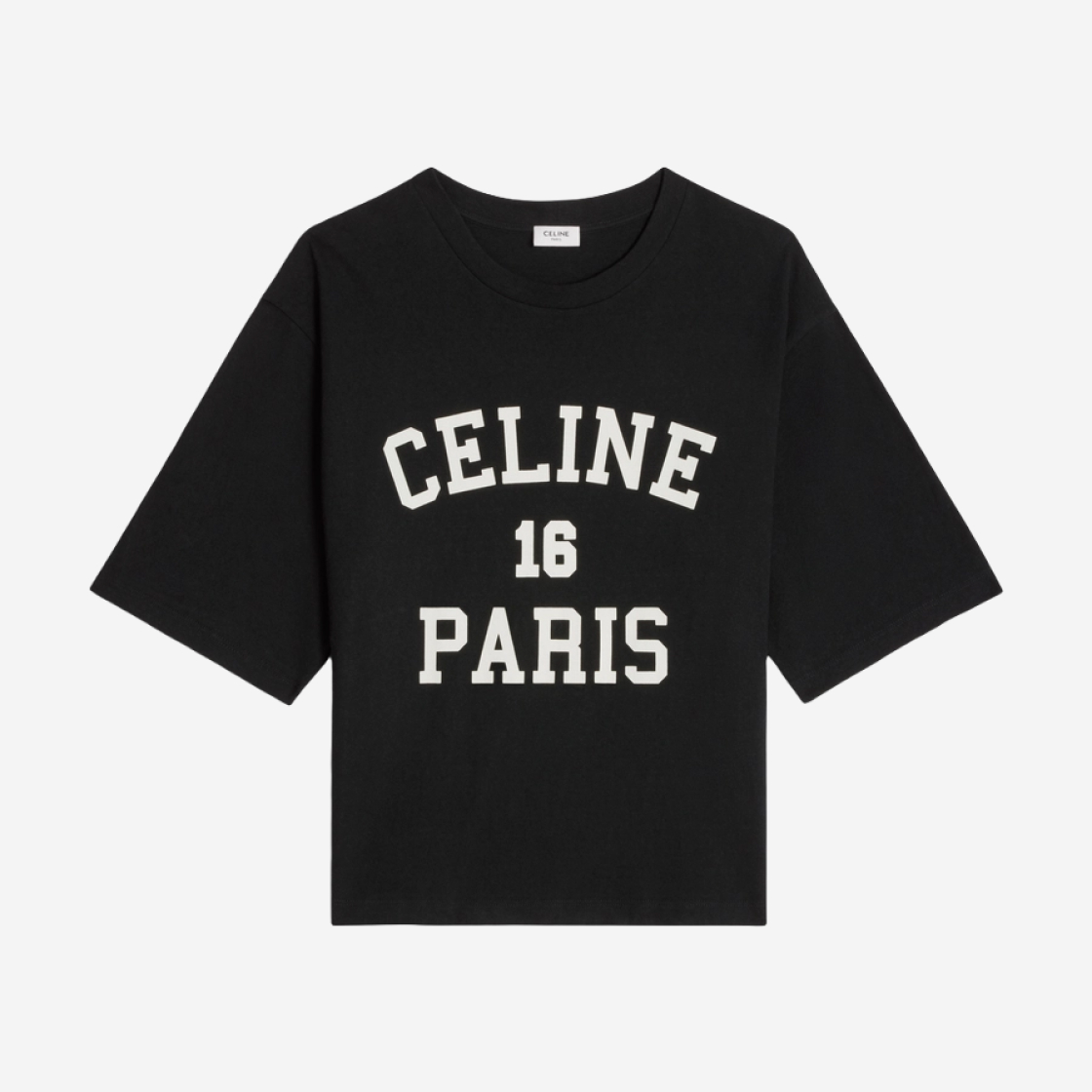 (W) 셀린느 파리 코튼 저지 루즈 티셔츠 블랙 화이트 | Celine | KREAM
