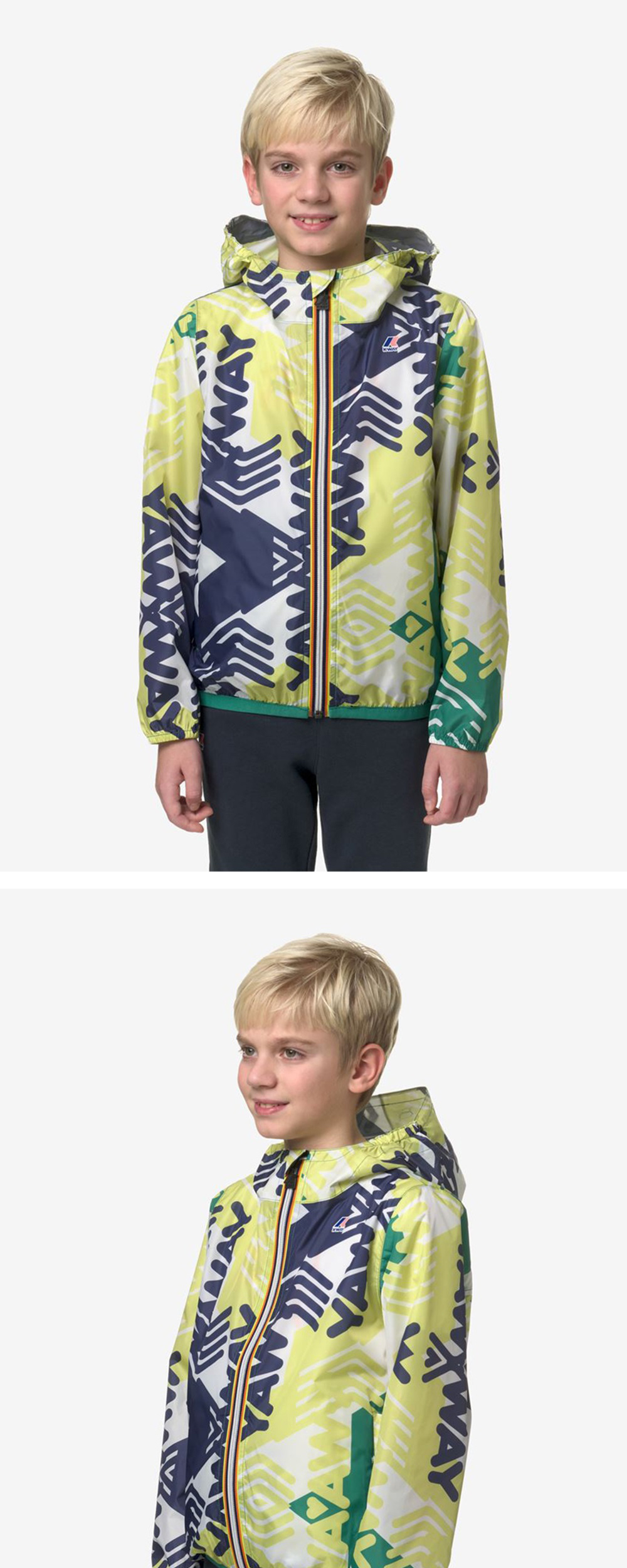 까웨 키즈 르브레 클로드 그래픽 자켓 라임 | K-WAY | KREAM