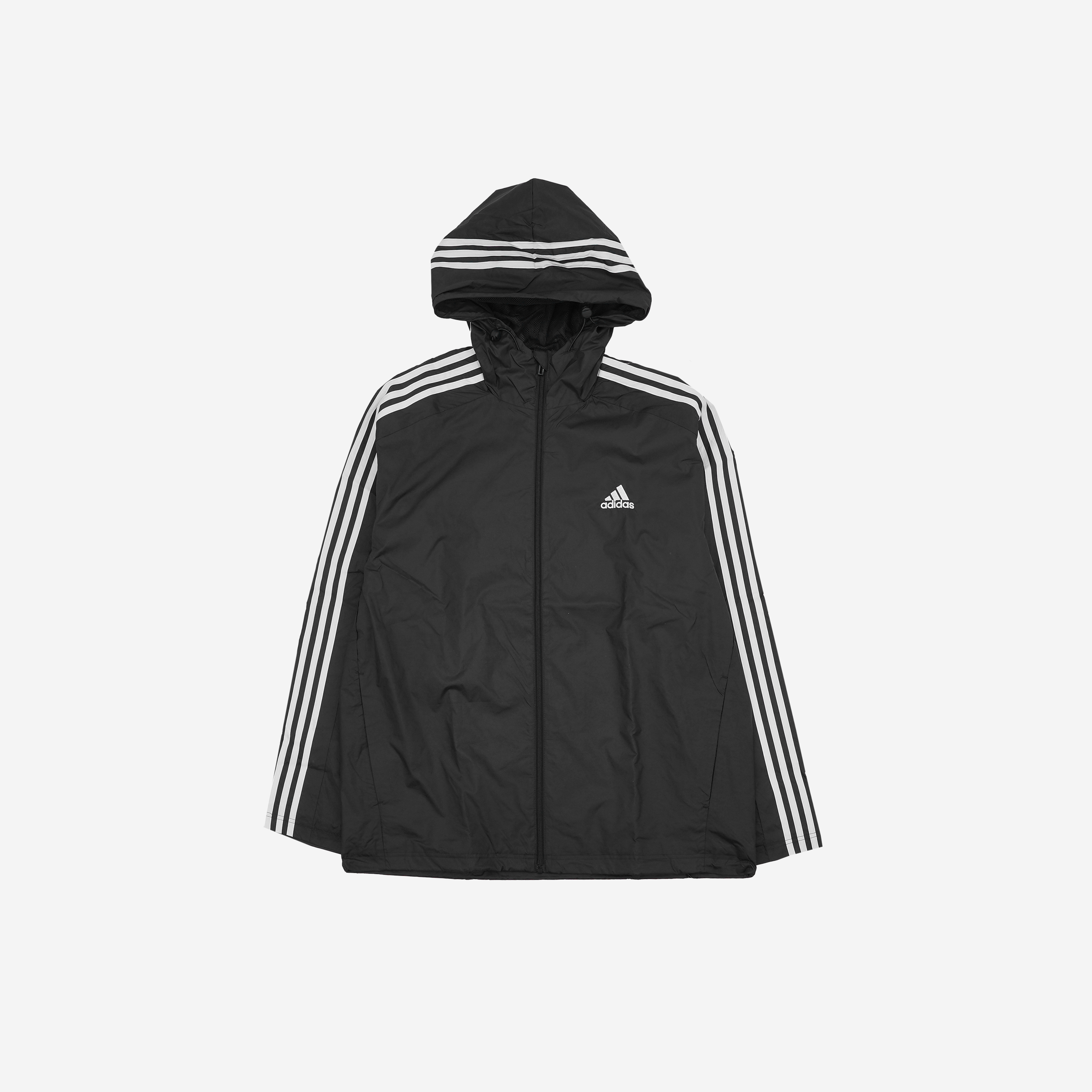 아디다스 에센셜 3S 우븐 윈드브레이커 자켓 블랙 - KR 사이즈 | KREAM