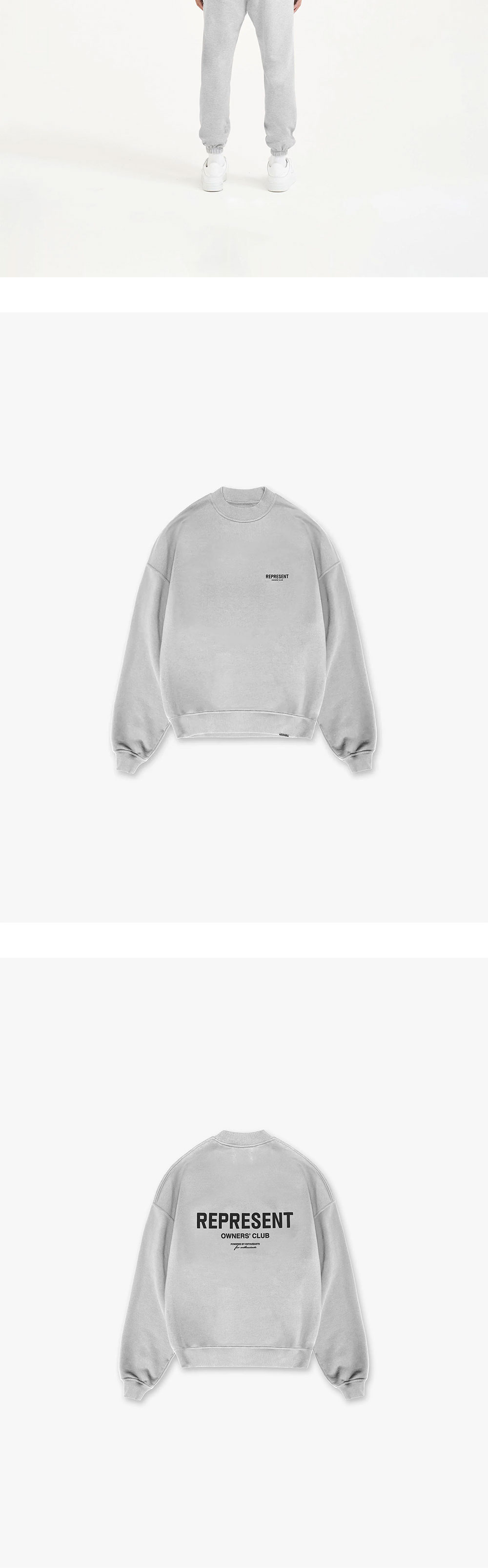 리프레젠트 오너스 클럽 스웨터 애쉬 그레이 | Represent | KREAM