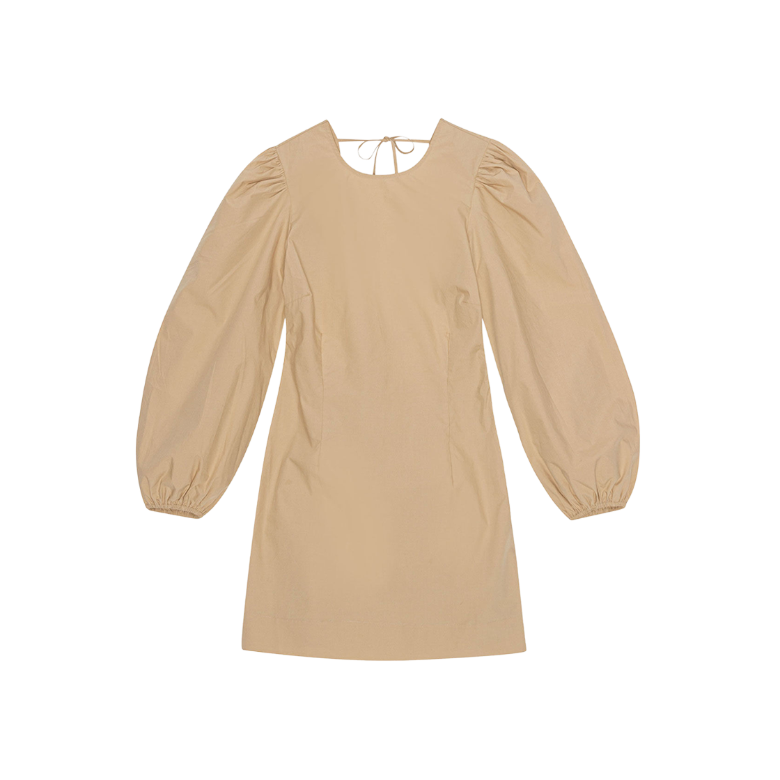 (W) 가니 코튼 포플린 오픈 백 미니 드레스 커드 웨이 | Ganni | KREAM