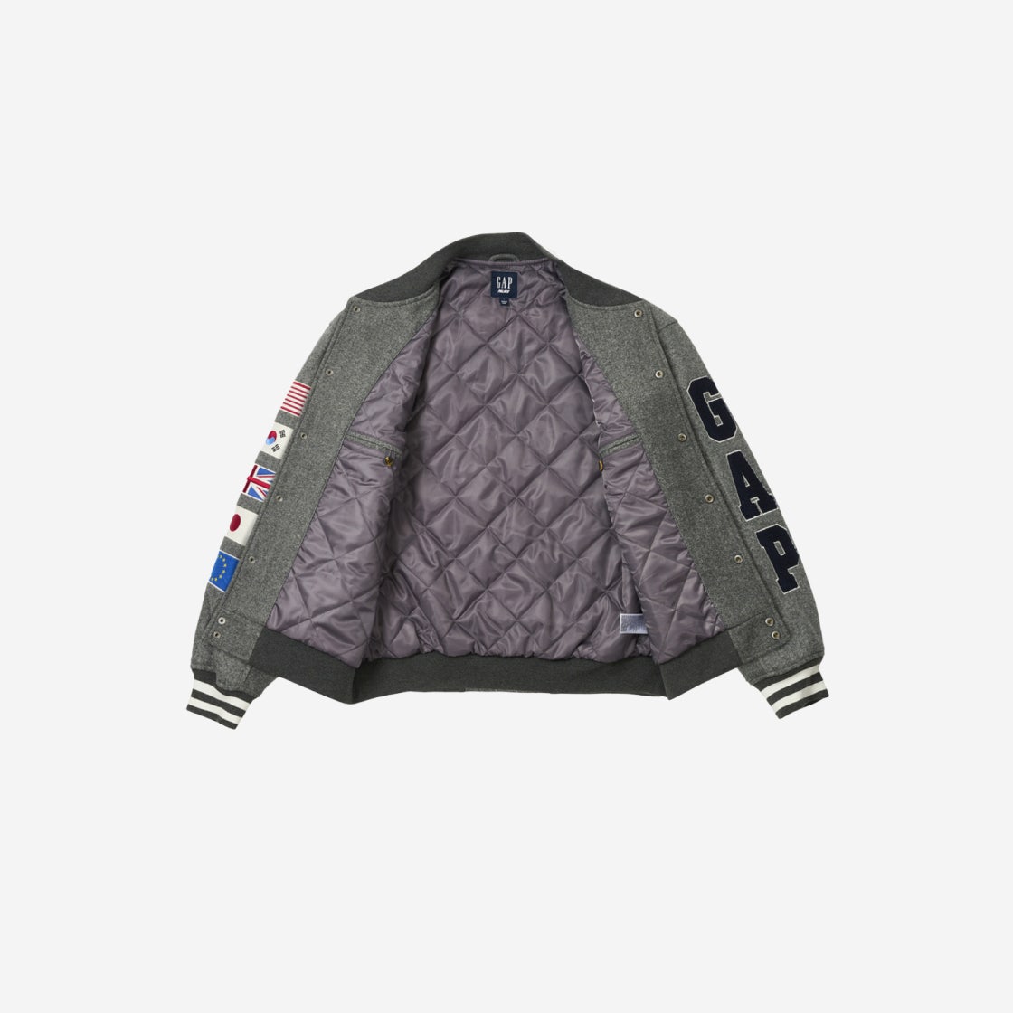 (키즈) 팔라스 x 갭 바시티 자켓 그레이 - 24SS | Palace | KREAM