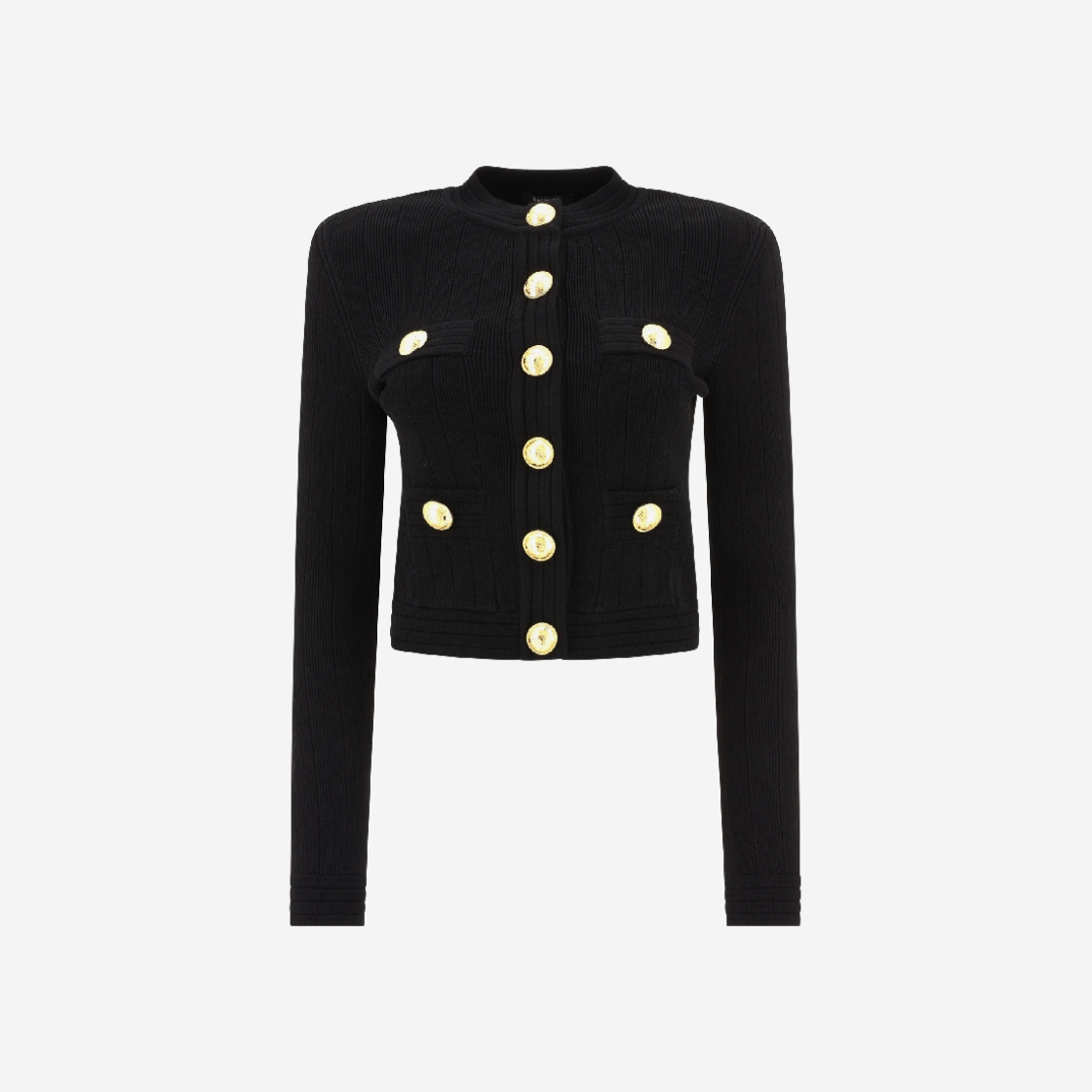 (W) 발망 버튼 파인 니트 가디건 블랙 | Balmain | KREAM
