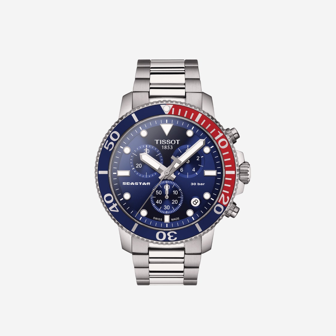 티쏘 씨스타 1000 쿼츠 크로노그래프 45.5mm 스테인리스 스틸 블루 | Tissot | KREAM