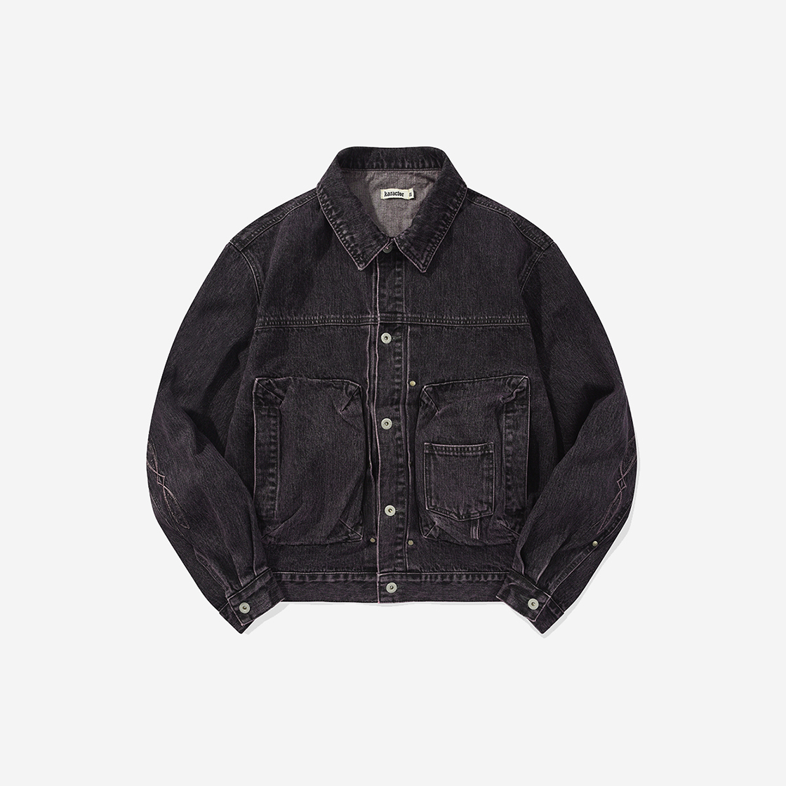 카락터 블리치 다잉 트러커 자켓 빈티지 퍼플 | Karactor | KREAM