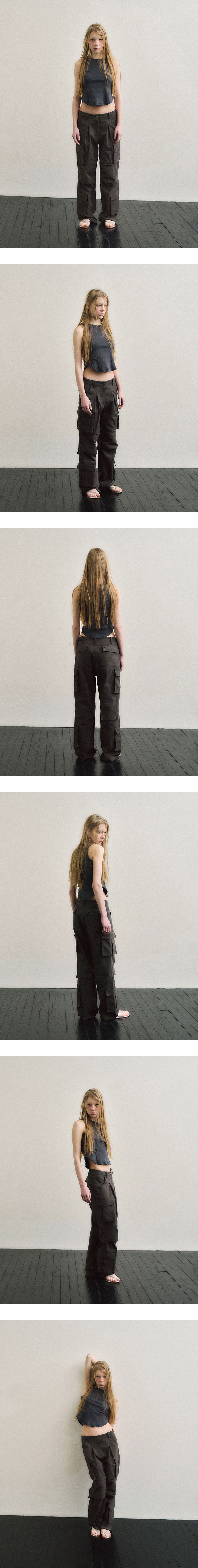 데어드 3D 라인 슬리브리스 차콜 | DARED | KREAM