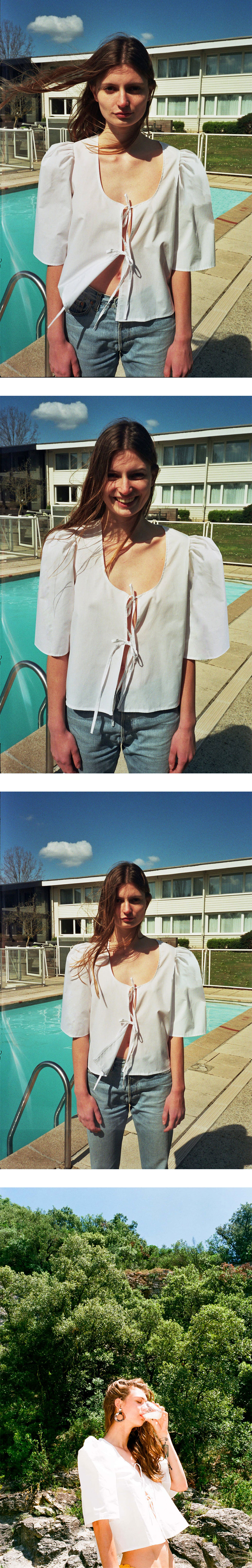 메종 클레오 우먼 아그네스 블라우스 화이트 | Maison Cleo | KREAM