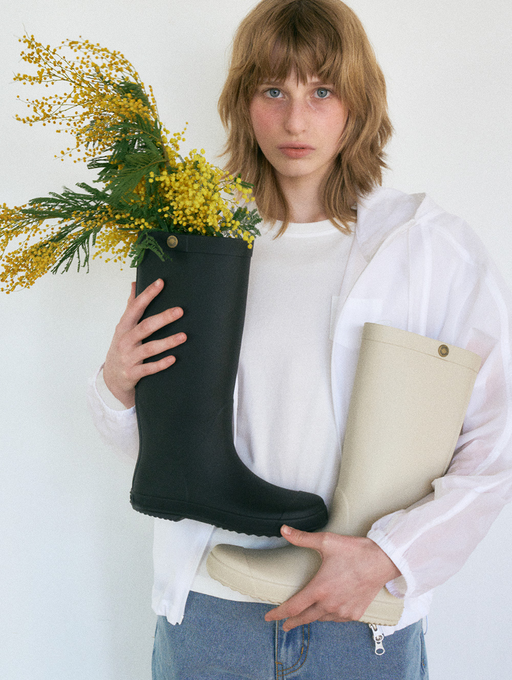 벤시몽 비에스엠 레인부츠 롱 스모키 차콜 | Bensimon | KREAM