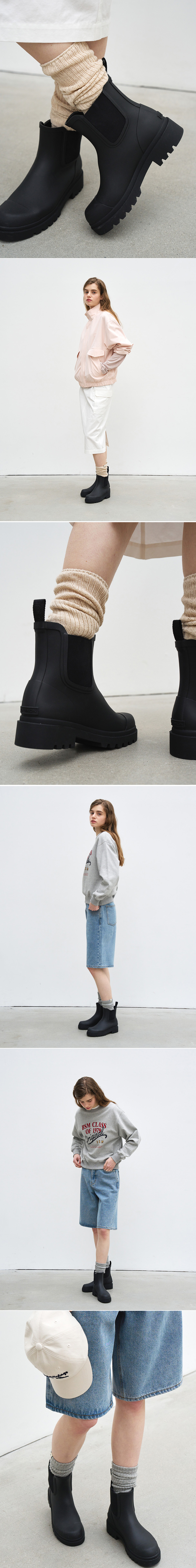 벤시몽 첼시 레인부츠 스모키 차콜 | Bensimon | KREAM