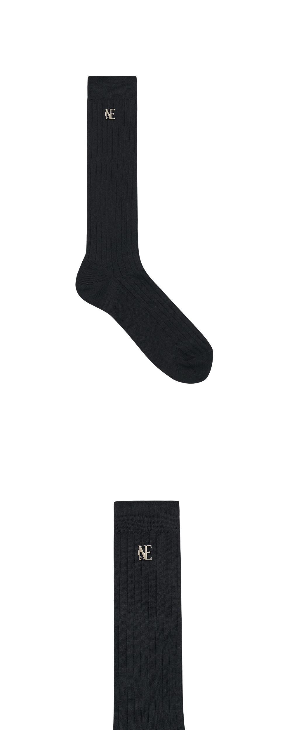 노이스 로고 리브드 삭스 블랙 | Noice | KREAM