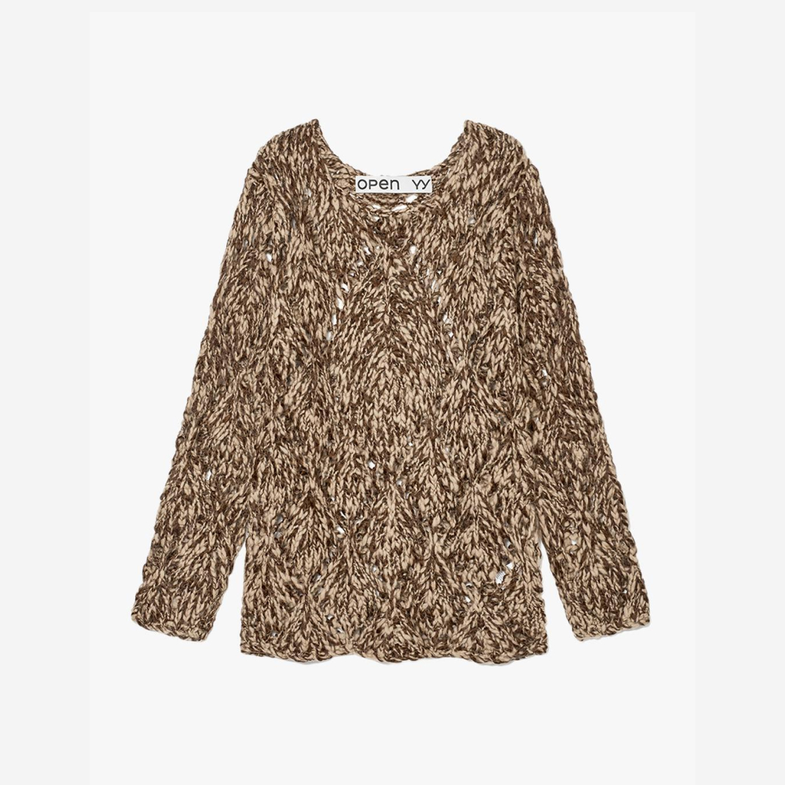 오픈 Yy 아가일 포인텔 풀오버 브라운 | Open Yy | KREAM