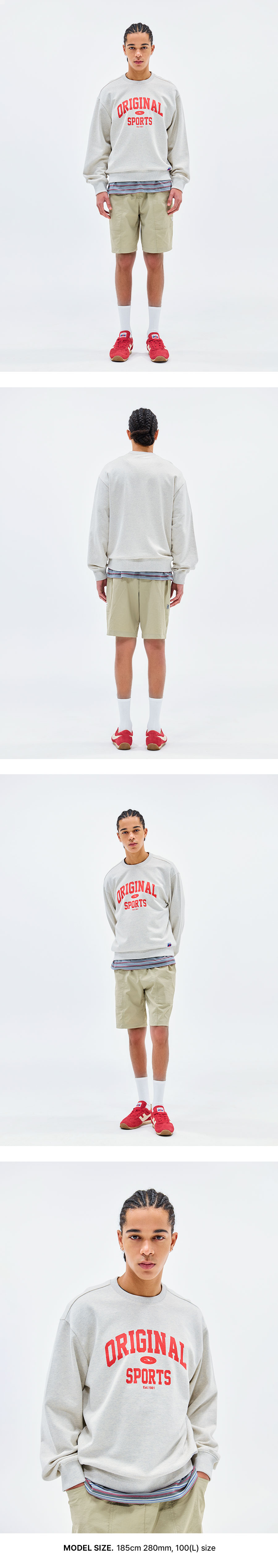 프로-스펙스 빅 로고 크루넥 멜란지 오트밀 | PRO-SPECS | KREAM