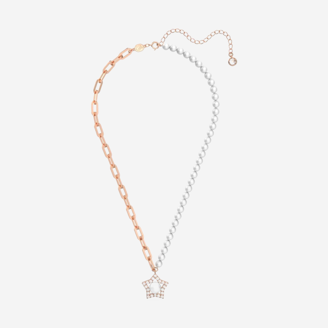 (W) 스와로브스키 스텔라 펜던트 크리스탈 펄 스타 화이트 로즈 골드 플래팅 | Swarovski | KREAM