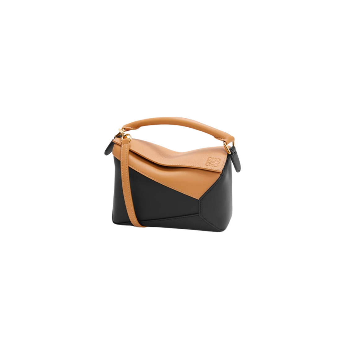 로에베 미니 퍼즐 백 인 클래식 카프스킨 웜 데저트 블랙 Loewe Kream