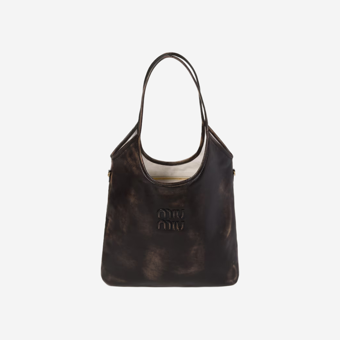 미우미우 아이비 레더 백 샌드 커피 | Miu Miu | KREAM