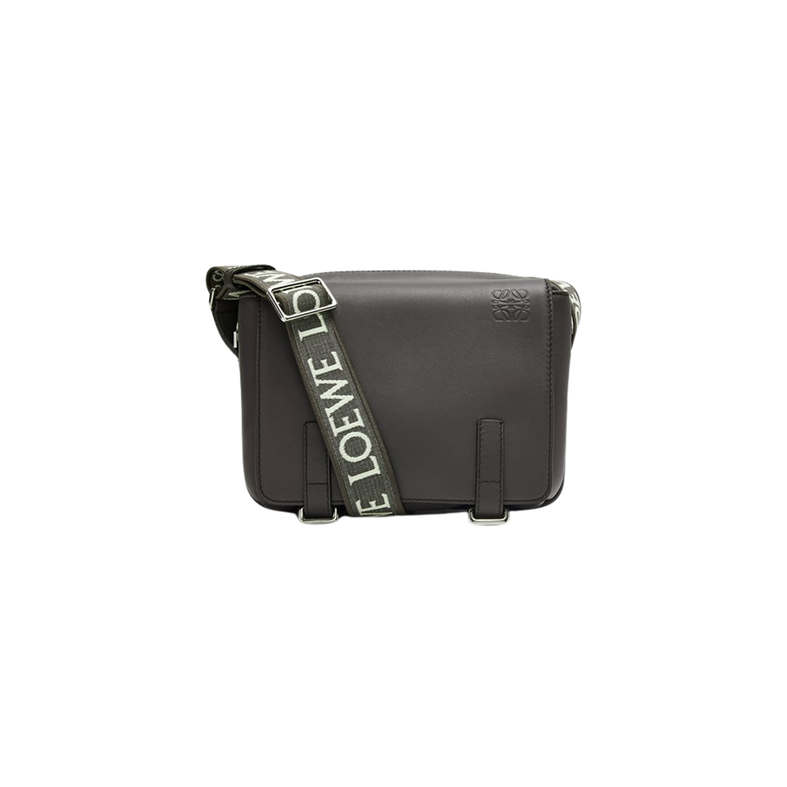 로에베 서플 스무스 카프스킨 자카드 XS 밀리터리 메신저 백 다크 그레이 | Loewe | KREAM