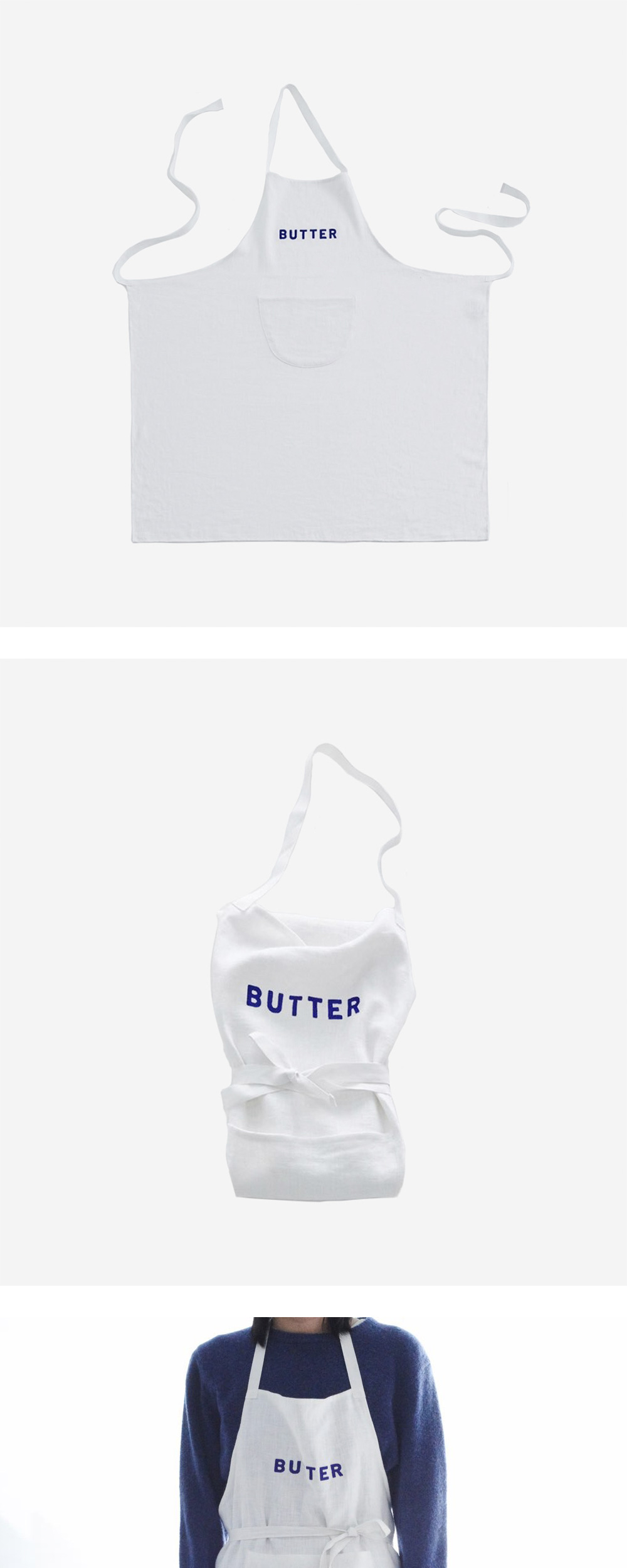 베지터블 플라워 스튜디오 버터 롱 에이프런 | VEGETABLE FLOWER STUDIO | KREAM