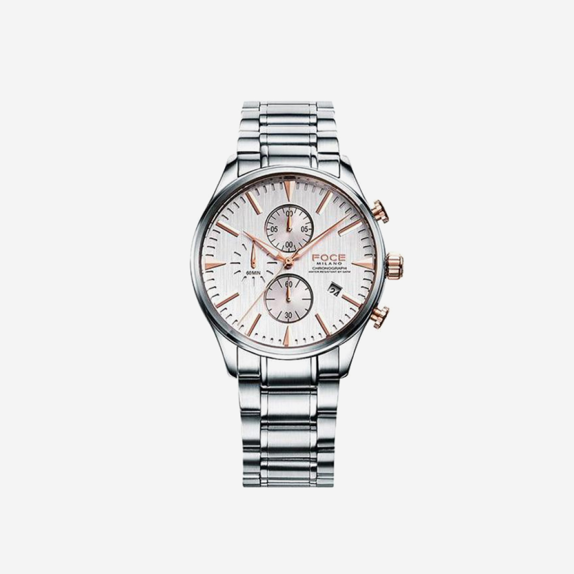 포체 FM7531WRG 크로노그래프 스테인리스 스틸 43mm 화이트 로즈 골드 | Foce | KREAM
