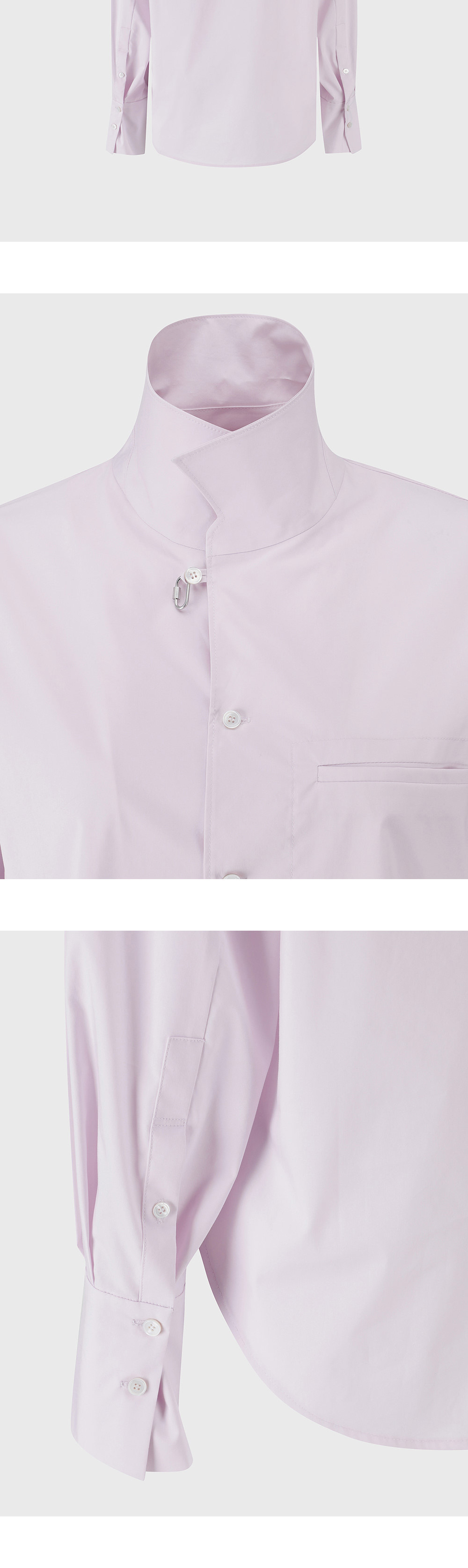 르하스 이탈리안 맨즈 카라 셔츠 - 라이트 핑크 | L'H.A.S | KREAM