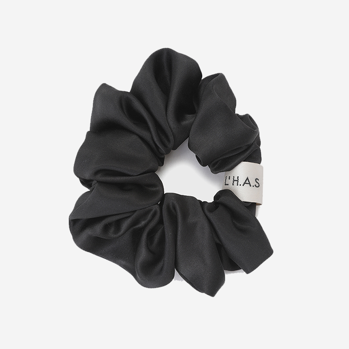 르하스 클린 사틴 새틴 스크런치 슈슈 곱창 밴드 - 블랙 | L'H.A.S | KREAM