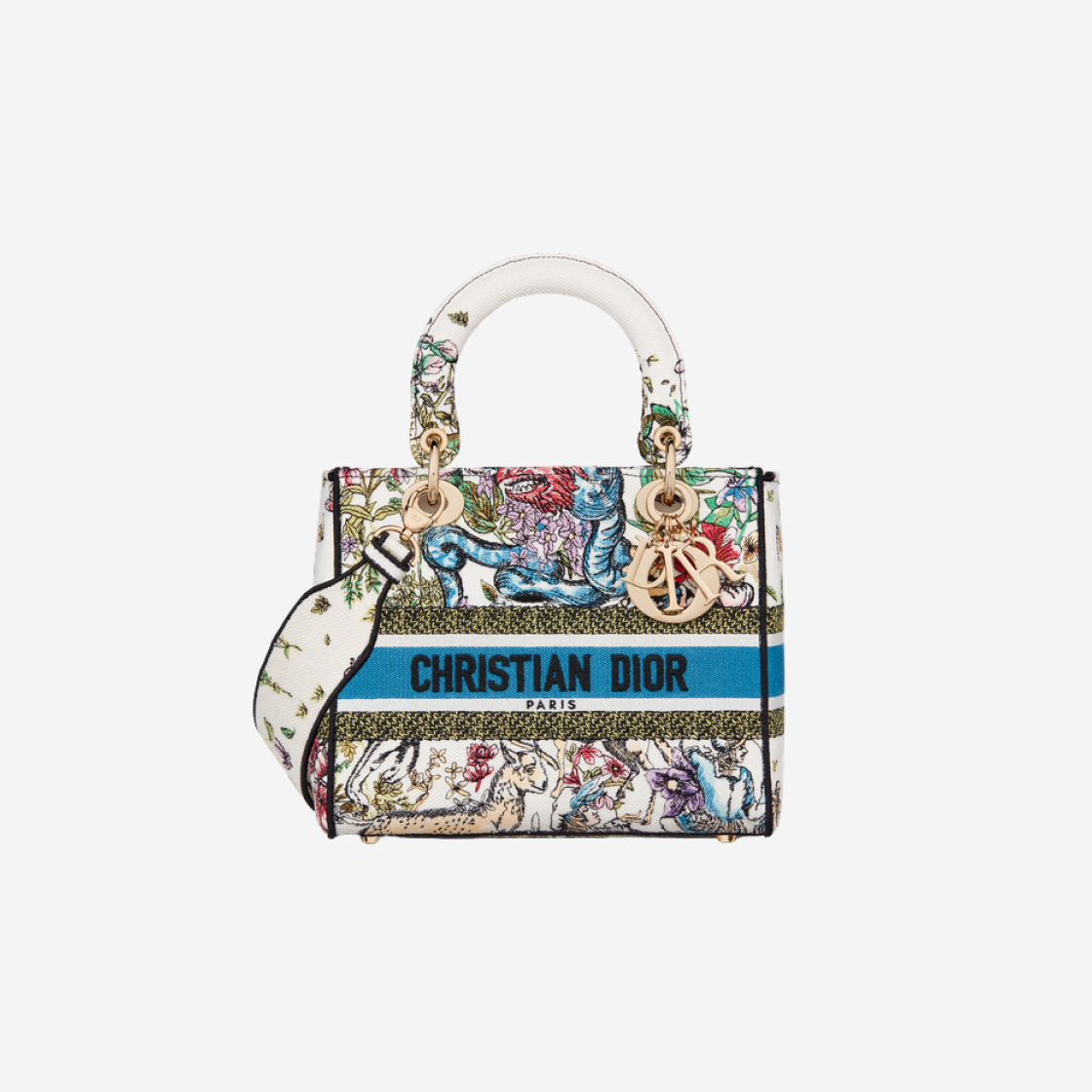 디올 미디움 레이디 라이트 백 라떼 멀티컬러 D 콘스텔레이션 | Dior | KREAM