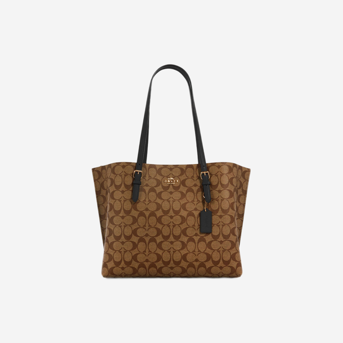 코치 시그니처 캔버스 몰리 토트백 카키 블랙 | Coach | KREAM