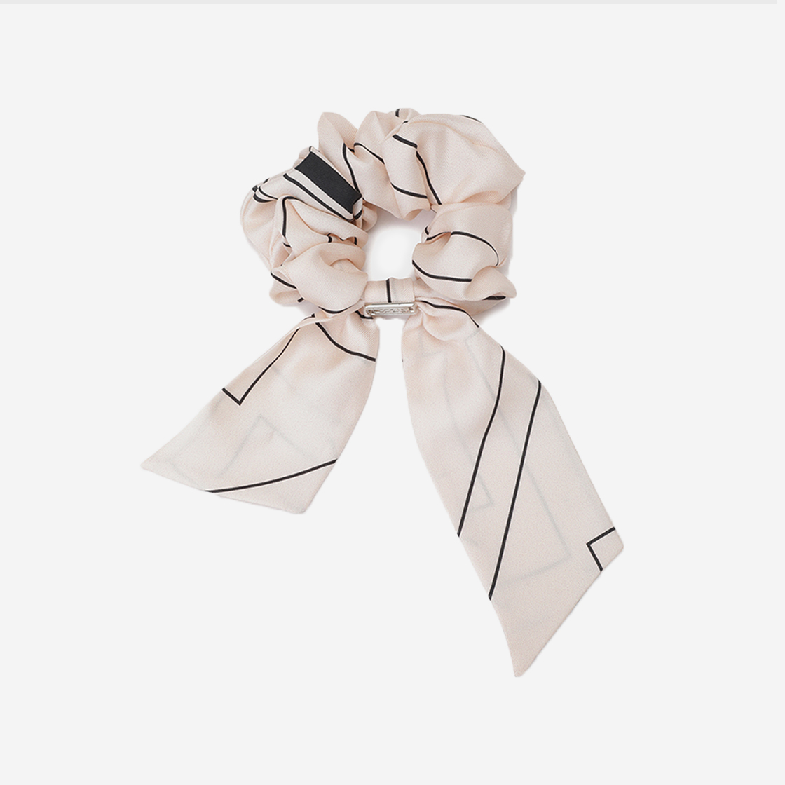 르하스 시그니처 심볼 심벌 실크 스크런치 슈슈 곱창 밴드 - 피치 | L'H.A.S | KREAM