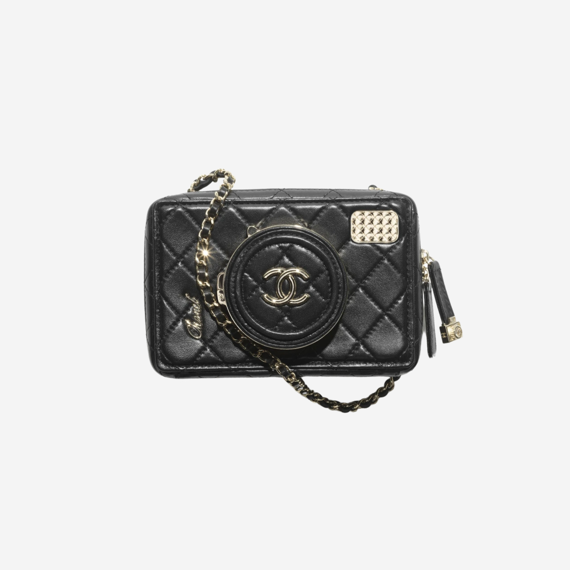 샤넬 카메라백 램스킨 & 골드 메탈 블랙 | Chanel | KREAM