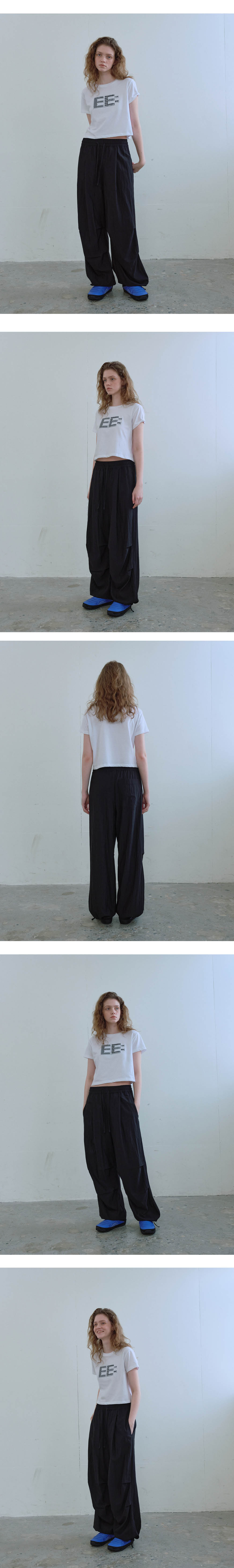 엔조블루스 라이트 와이드 밴딩 팬츠 블랙 | ENZO BLUES | KREAM