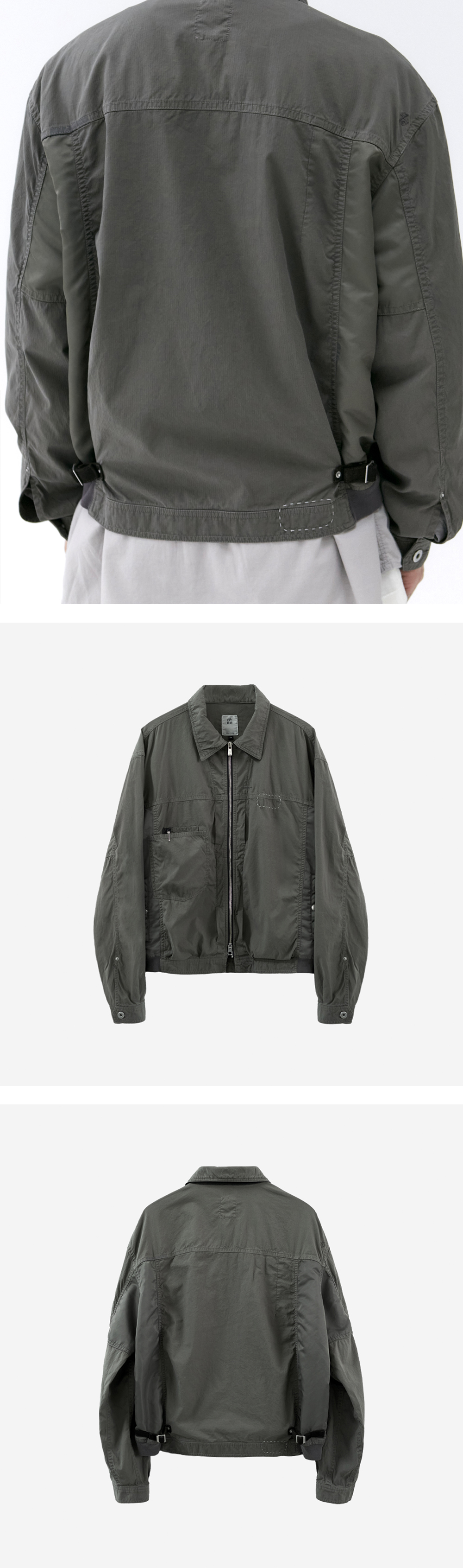 폴리테루 도킹 자켓 올리브 그레이 | Polyteru | KREAM