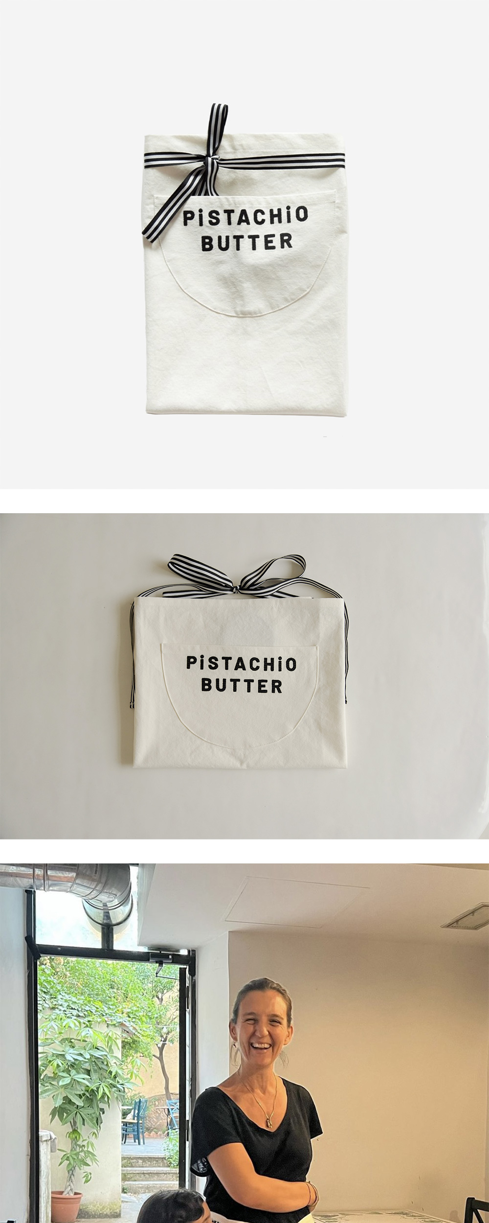 베지터블 플라워 스튜디오 피스타치오 버더 하프 에이프론 | VEGETABLE FLOWER STUDIO | KREAM