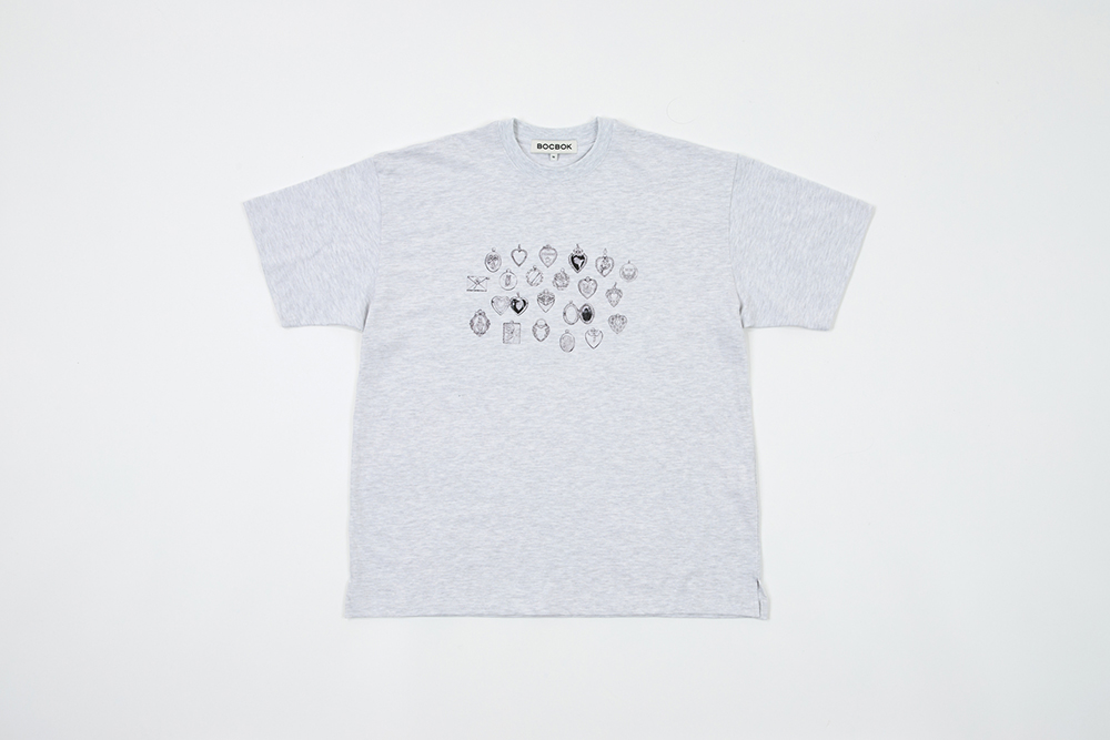 복복 펜던트 그래픽 티 멜란지그레이 | BOCBOK | KREAM