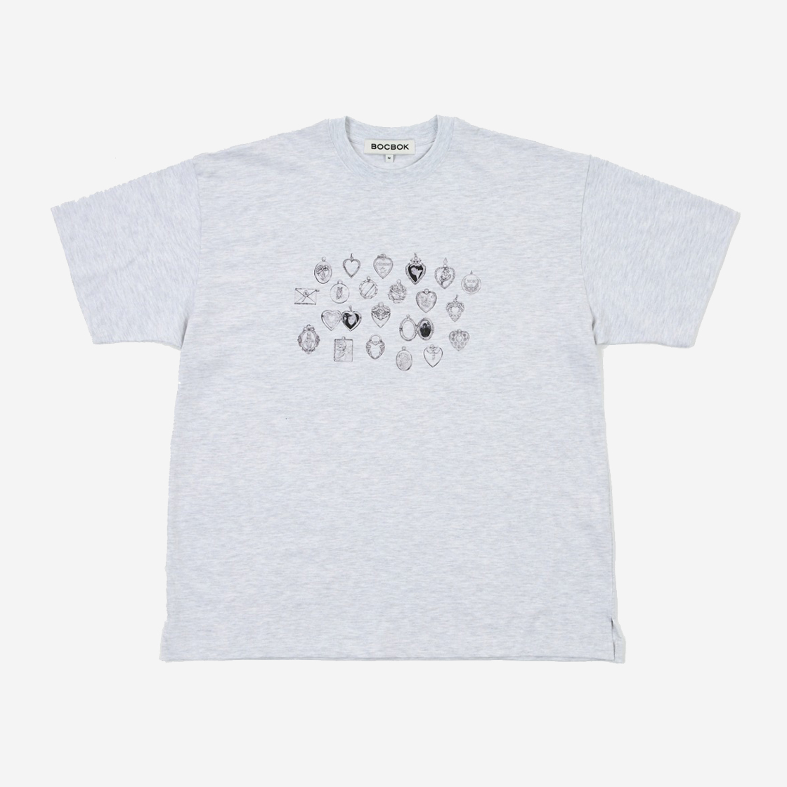 복복 펜던트 그래픽 티 멜란지그레이 | BOCBOK | KREAM