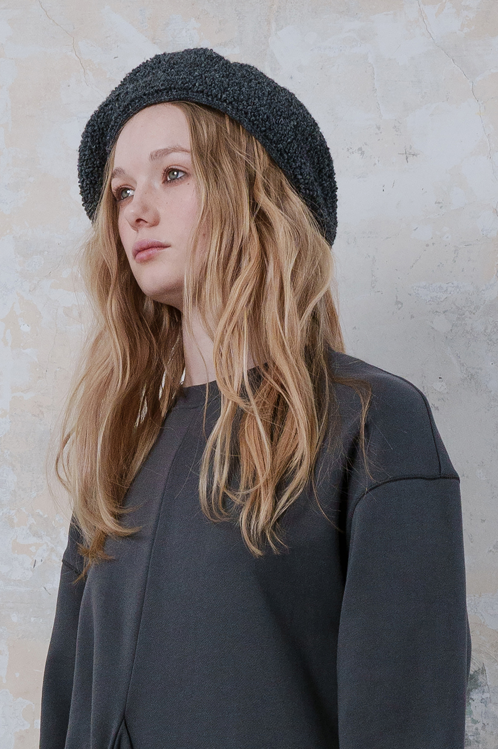 고엔제이 울 블렌드 베레모 차콜 | GOEN.J | KREAM