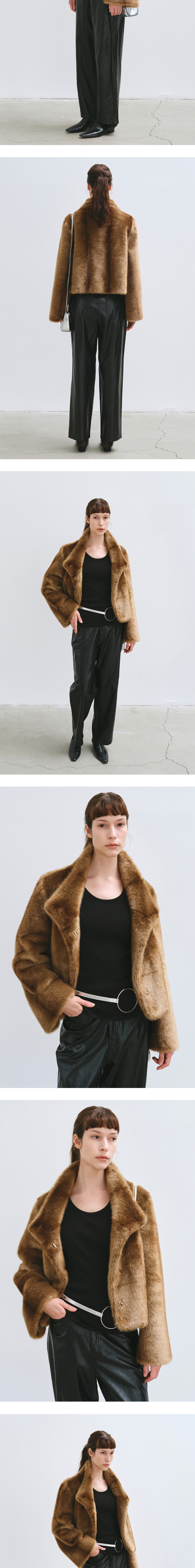 해브레스 조이 페이크 퍼 재킷 카멜 | HAVELESS | KREAM