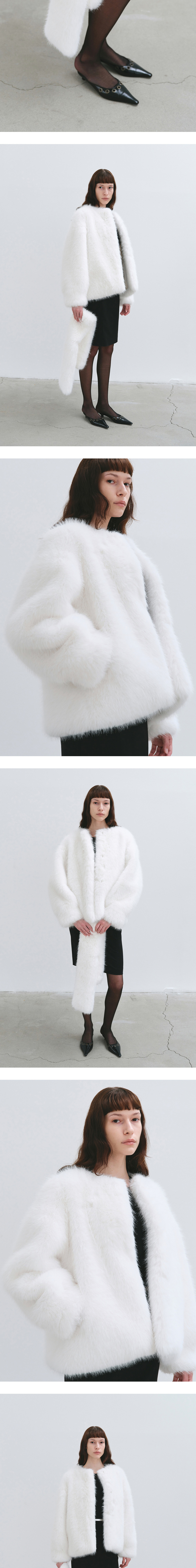 [사은품 증정] 해브레스 블레어 페이크 퍼 재킷 화이트 | HAVELESS | KREAM