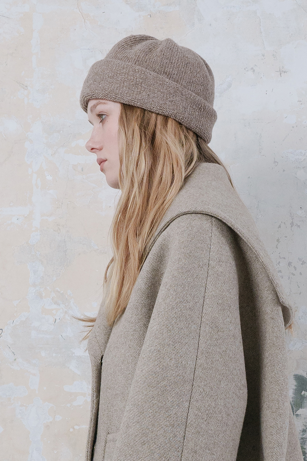 고엔제이 울 캐시미어 블렌드 니트 비니 베이지 | GOEN.J | KREAM