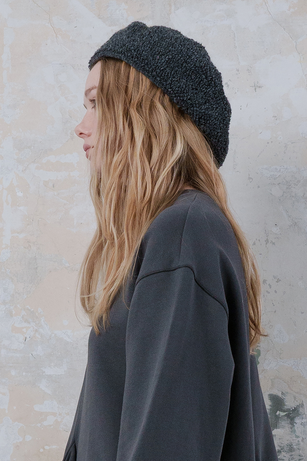 고엔제이 울 블렌드 베레모 차콜 | GOEN.J | KREAM